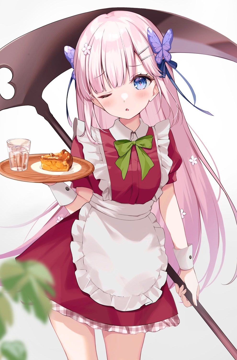 moeko iriam yohane shiroru maid waitress weapon | #1098256 | yande.re